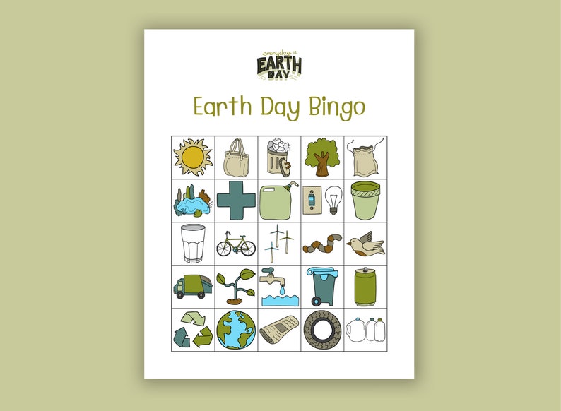 Earth Day Printables Preschool, Earth Day Bingo Cards, Earth Day ...