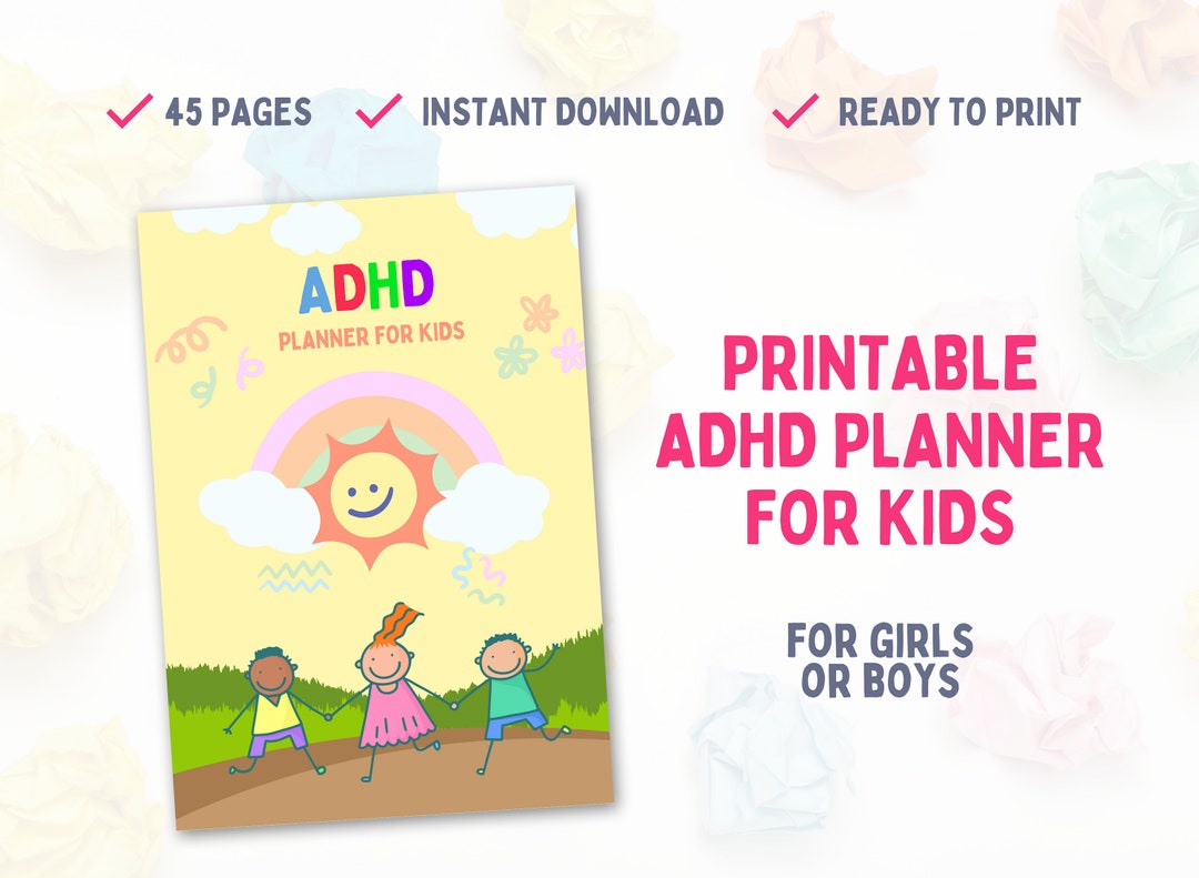 ADHD Planner Kids, Printable ADHD Checklists, Instant Download ADHD ...