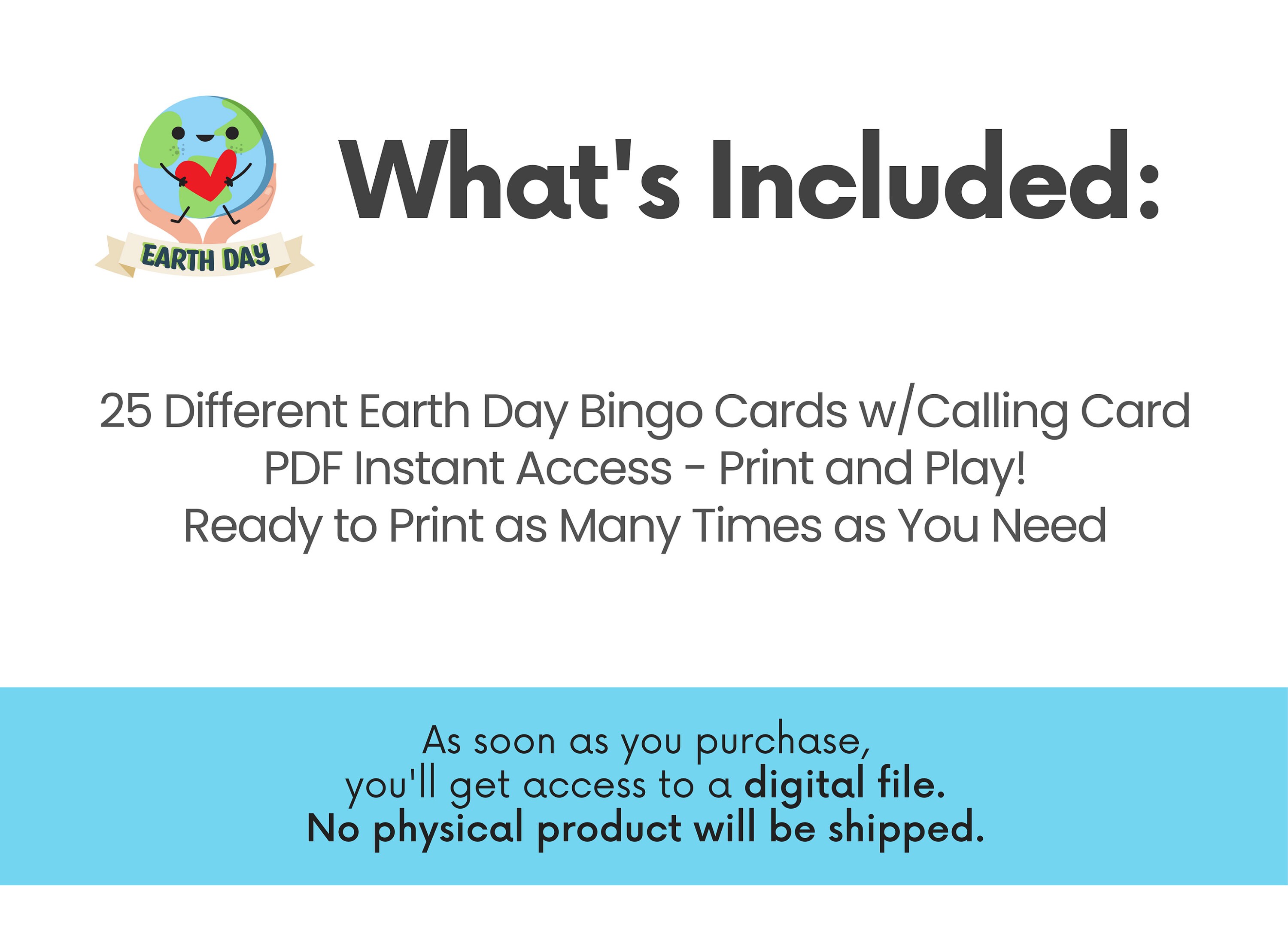 Earth Day Printables Preschool, Earth Day Bingo Cards, Earth Day ...