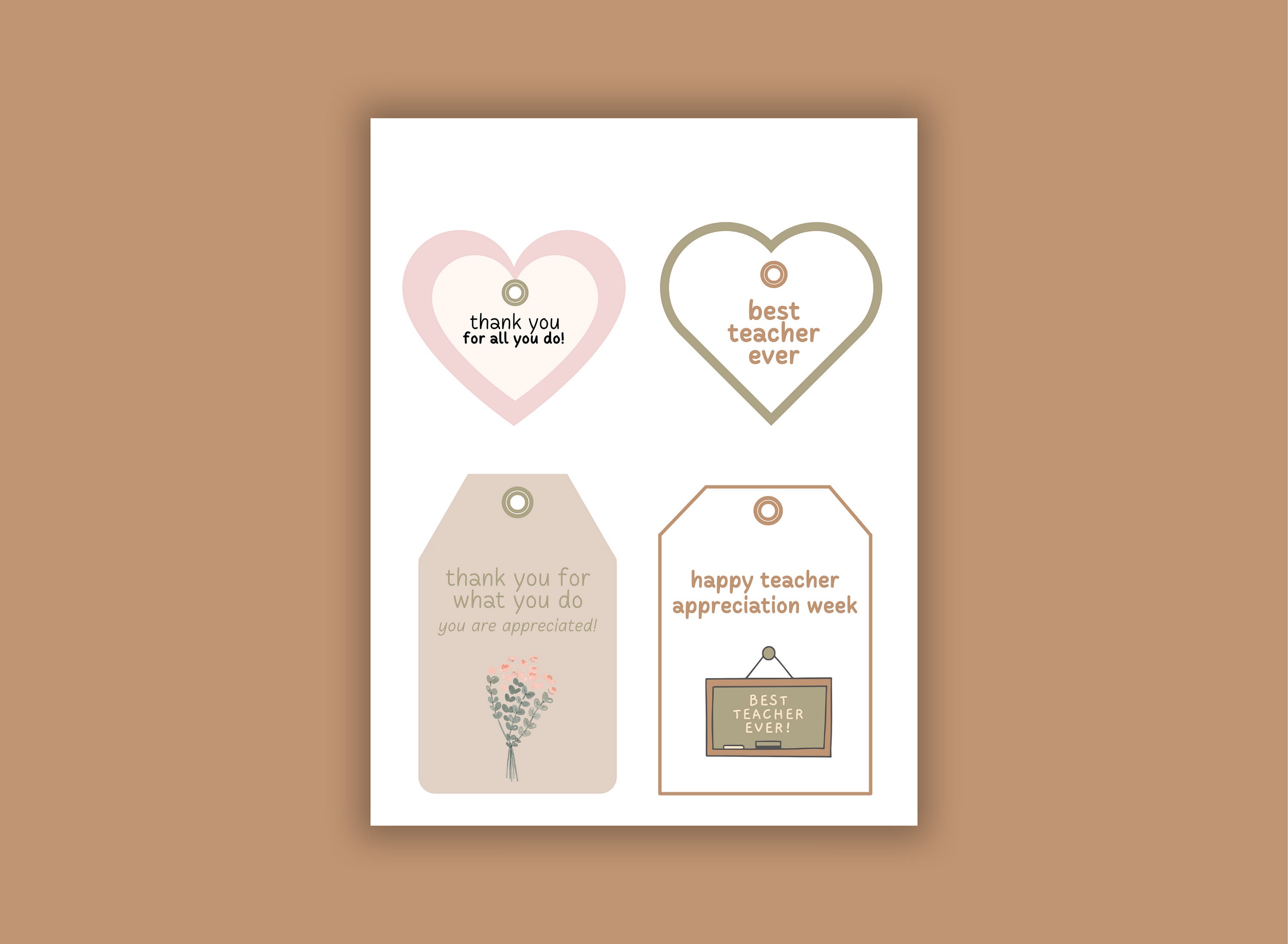 Teacher Appreciation Week Printables Bundle, Fill in Blank Printable ...