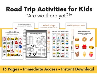 Kids Road Trip Games Printable, Family Road Trip Planner, Family Vacat ...