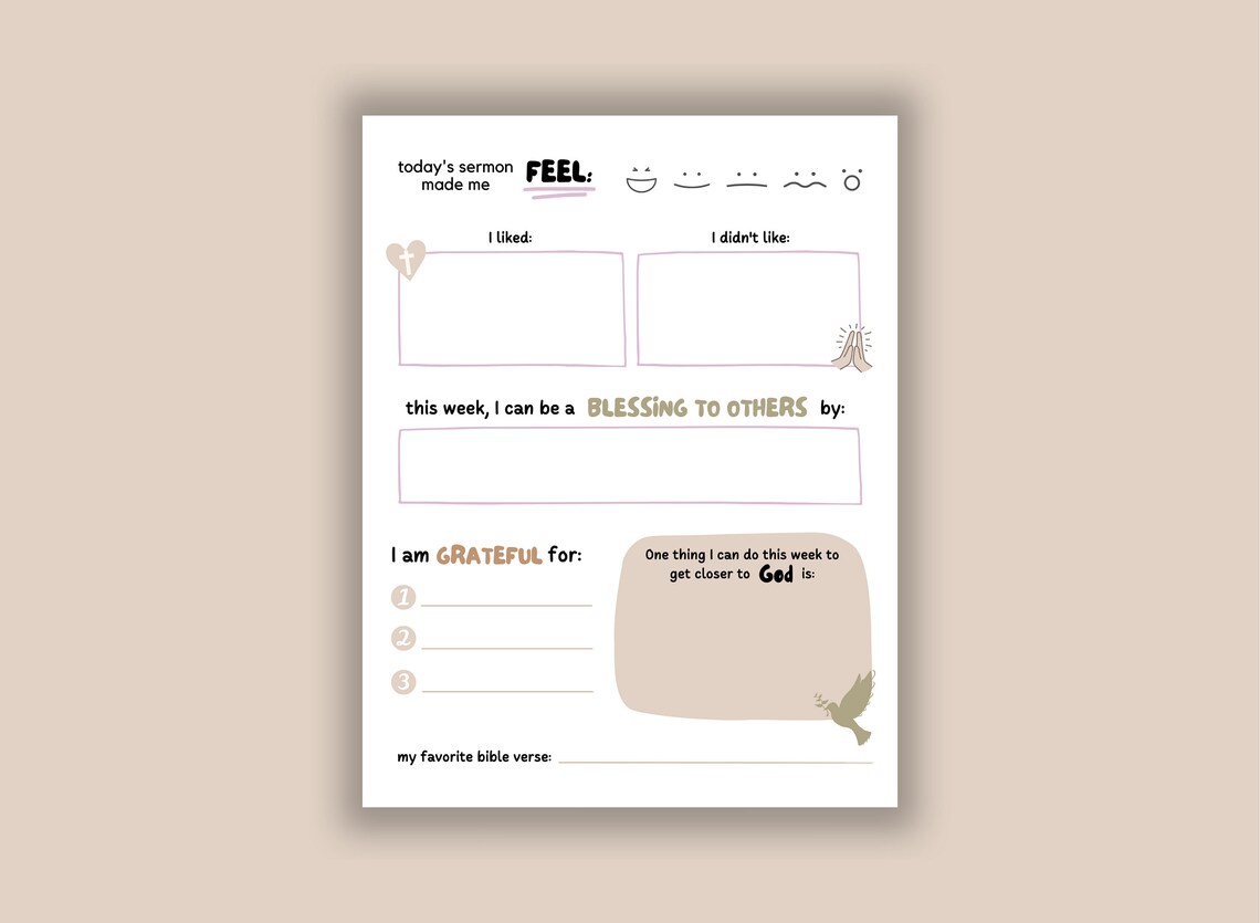 Printable Children's Church Activities, Sunday School Notes, Sermon ...