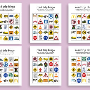 Travel Bingo Game Printable, Kids Road Trip Games Printable, Family ...