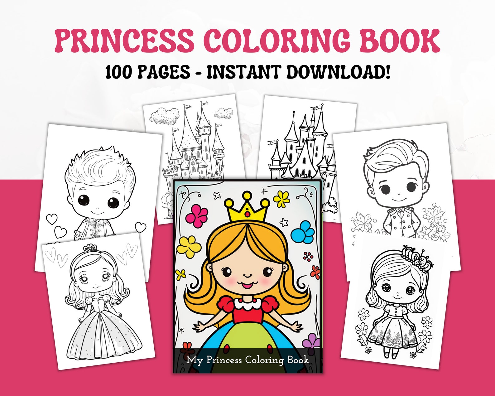 Coronation Coloring Pages Kids, Princess Colouring Pages, Instant ...