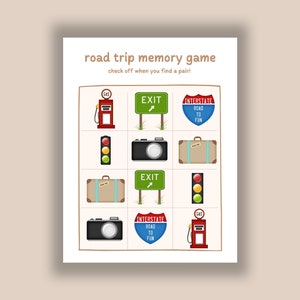 Travel Bingo Game Printable, Kids Road Trip Games Printable, Family ...