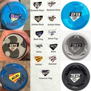 The ORIGINAL 3D Personalized Bat Knob Decal Made to Fit ANY Bat Knob ...