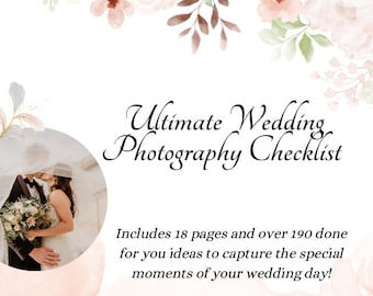 Ultimate Wedding Day Packing List, Simple Minimalist Wedding Planner ...