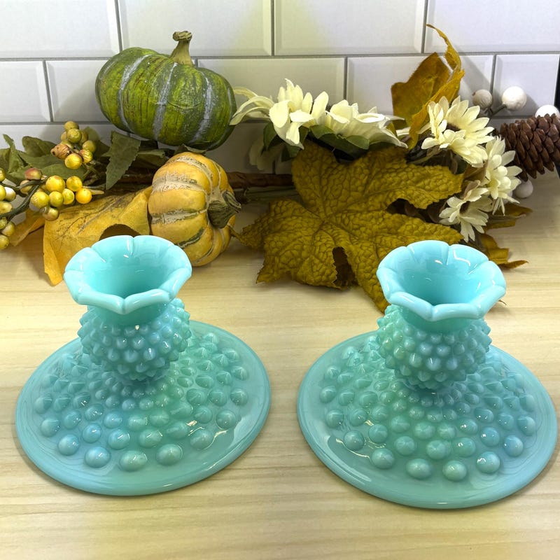 Turquoise Milk Glass - Etsy