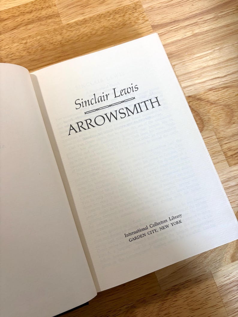 International Collectors Library Arrowsmith by Sinclair Lewis 1953 - Etsy