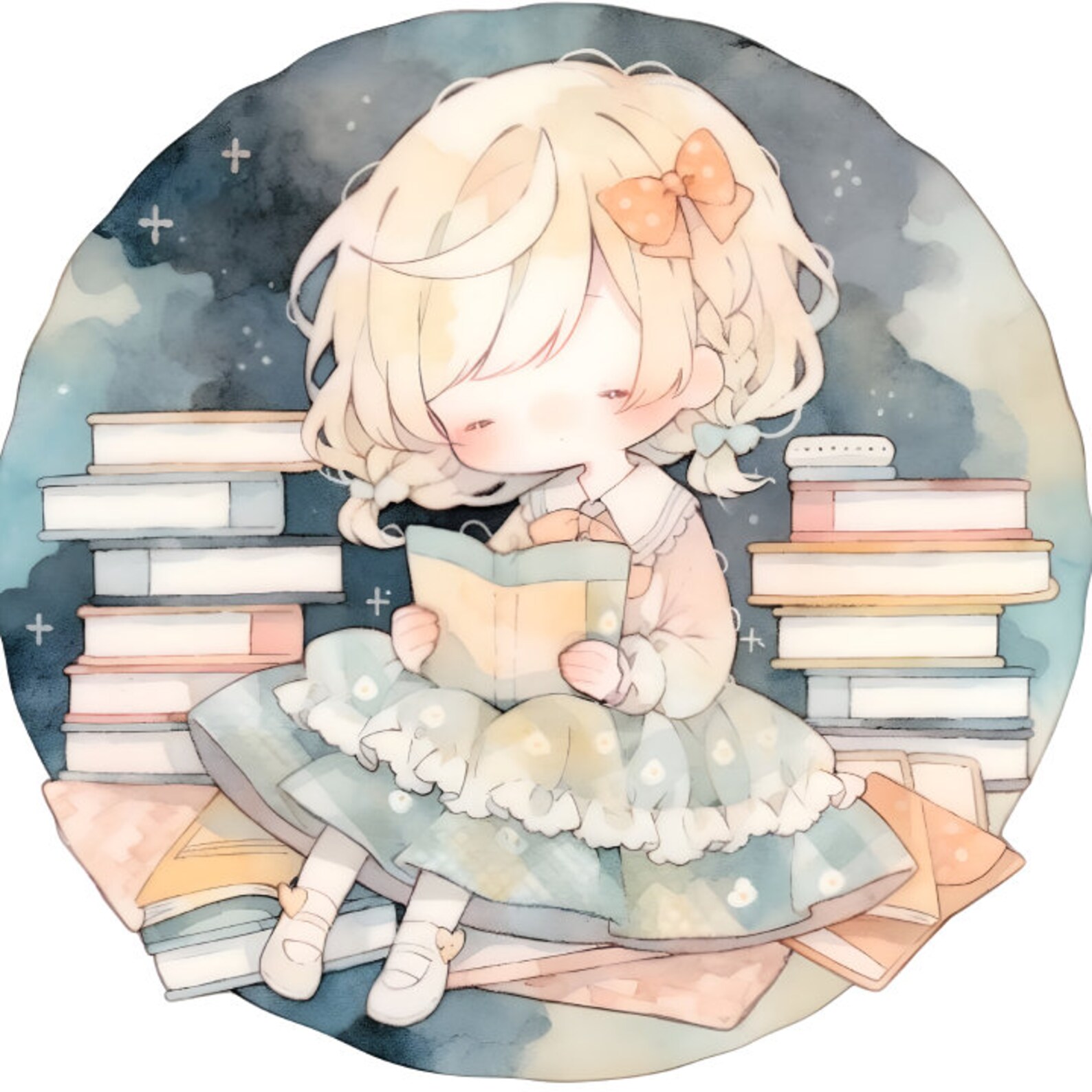 Cute Girl, Cute Girl Sticker, Adorable Sticker, Cute Sticker, Charming ...