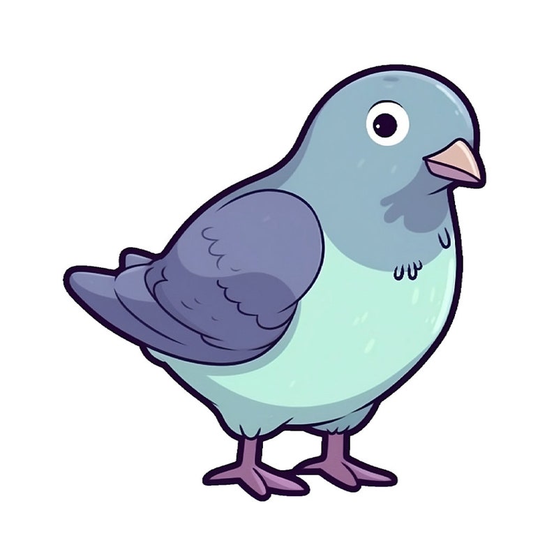 Animal Stickers, Cute Sticker, Cute Animal Stickers, Pigeon Digital ...