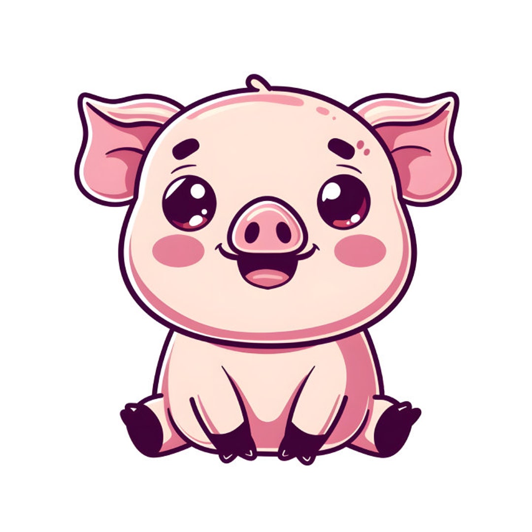 Pig, Pig Sticker, Animal Stickers, Cute Sticker, Cute Animal Stickers ...
