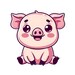 Pig, Pig Sticker, Animal Stickers, Cute Sticker, Cute Animal Stickers ...
