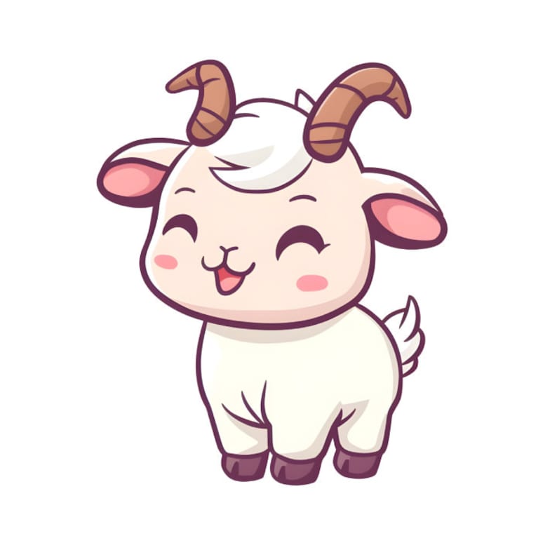 Goat, Goat Sticker, Animal Stickers, Cute Sticker, Cute Animal Stickers ...