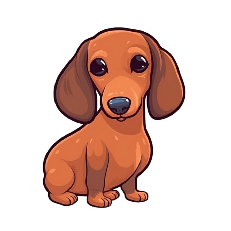 Animal Stickers, Cute Sticker, Cute Animal Stickers, Dachshund Digital ...