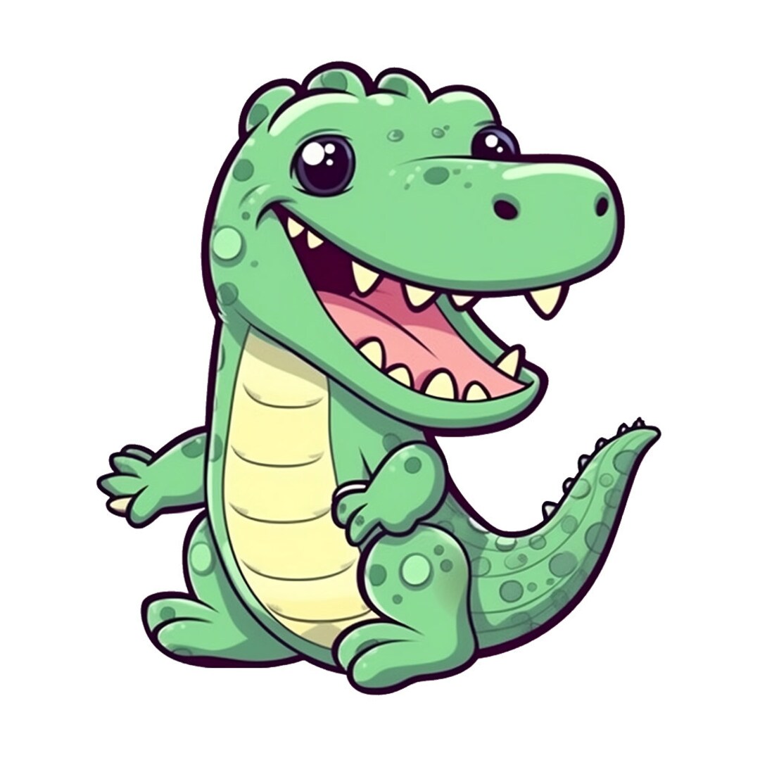 Animal Stickers, Cute Sticker, Cute Animal Stickers, Crocodile Digital ...