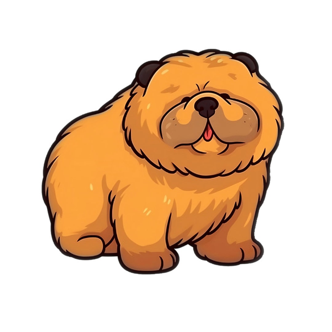 Animal Stickers, Cute Sticker, Cute Animal Stickers, Chow Chow Digital ...