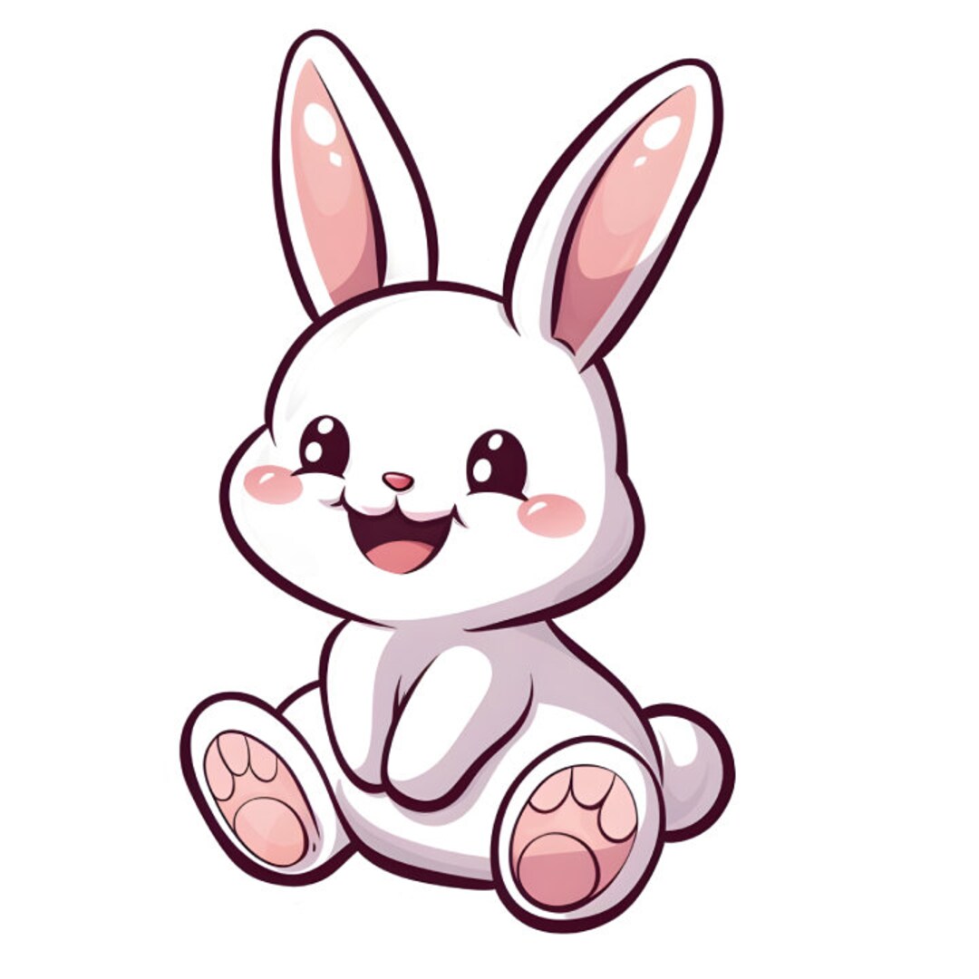 Rabbit, Rabbit Sticker, Animal Stickers, Cute Sticker, Cute Animal ...