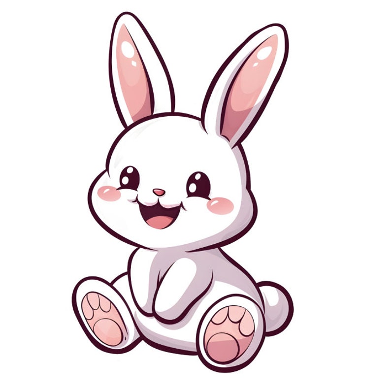 Rabbit, Rabbit Sticker, Animal Stickers, Cute Sticker, Cute Animal ...