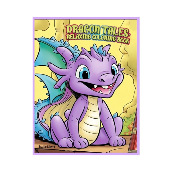 Adult Dragon Tales Coloring Book - Etsy