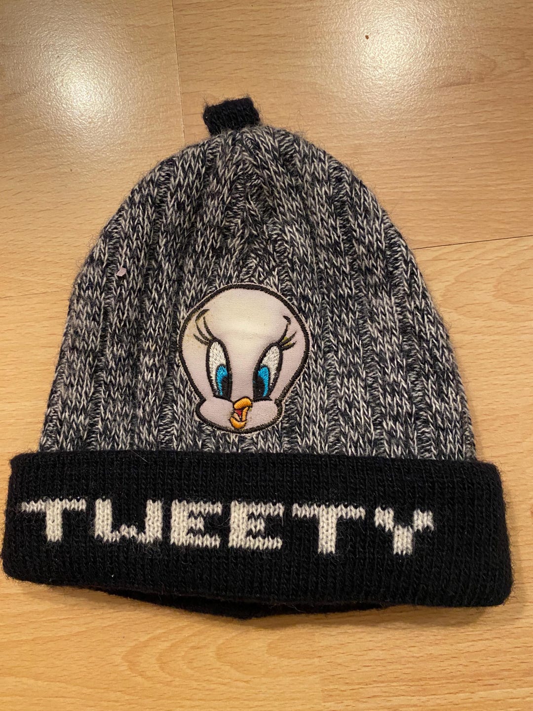 Vintage Looney Tunes Tweety Beanie - Wool Blend Knitted Hat - Etsy