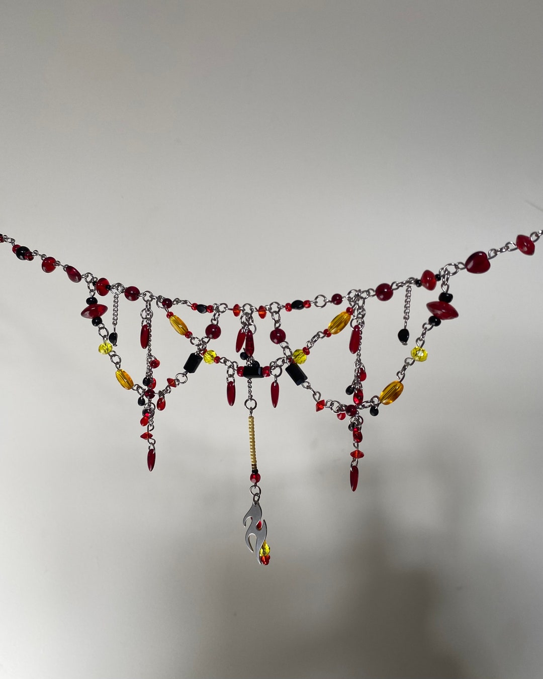 Bridget Matchstick & Flame Choker Necklace - Etsy