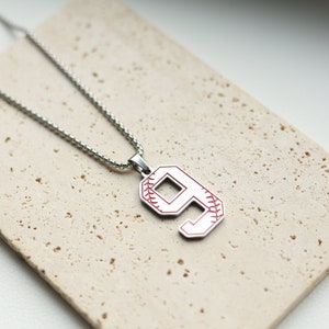 Sport Number Pendant Necklace, Custom Number Necklace, Baseball ...