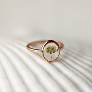 Baby’s Breath Pressed Flower Ring, Handmade Real Flower Ring ...
