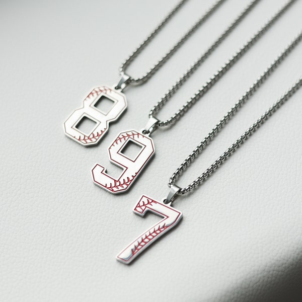 Baseball Necklace for Boys - Etsy