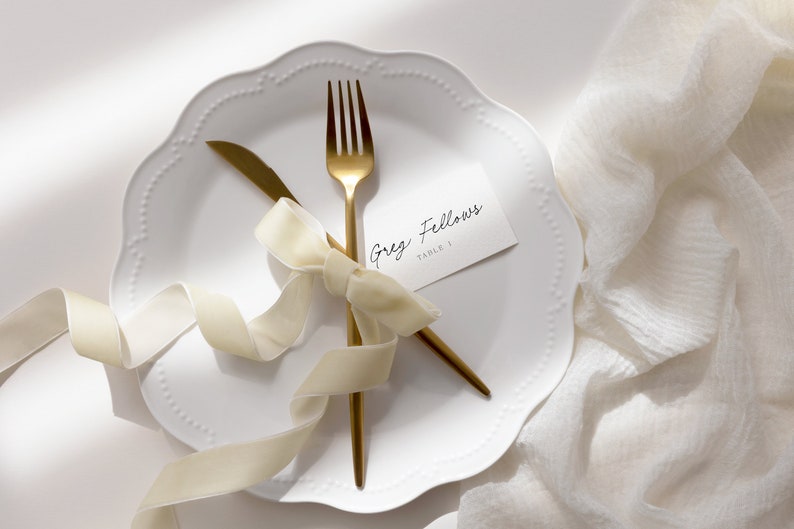 Calligraphy Wedding Place Cards Sign, Script Handwritten Custom Event ...