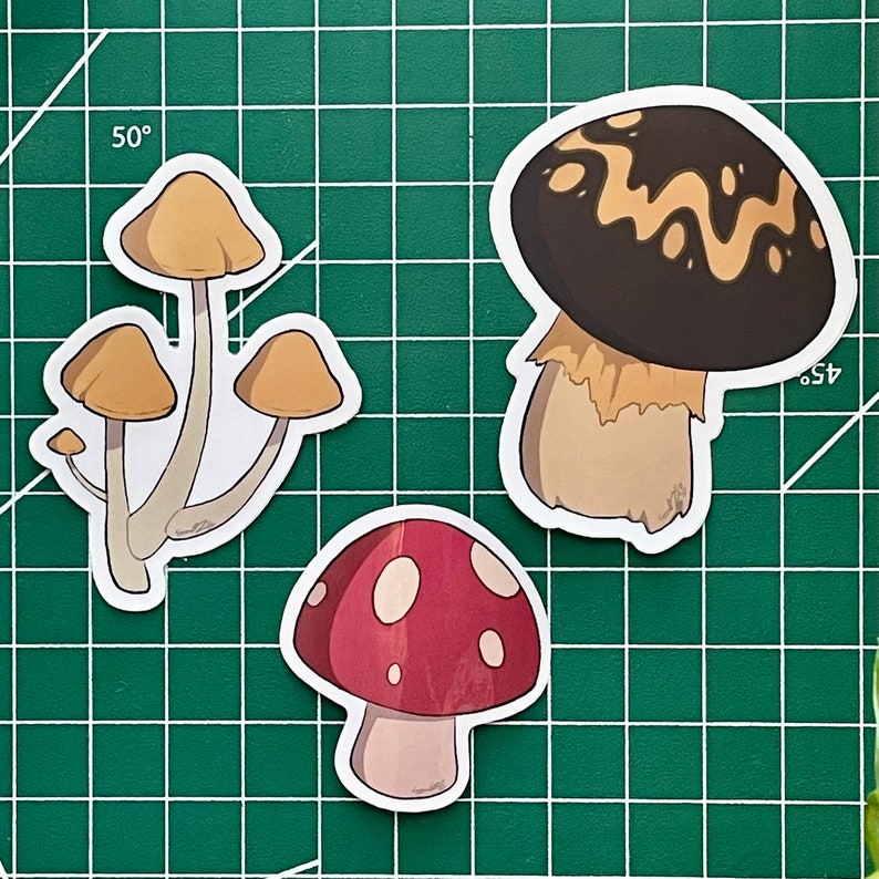 Forest Mushroom Stickers Vinyl Stickers, Waterproof, Mushroom Stickers ...