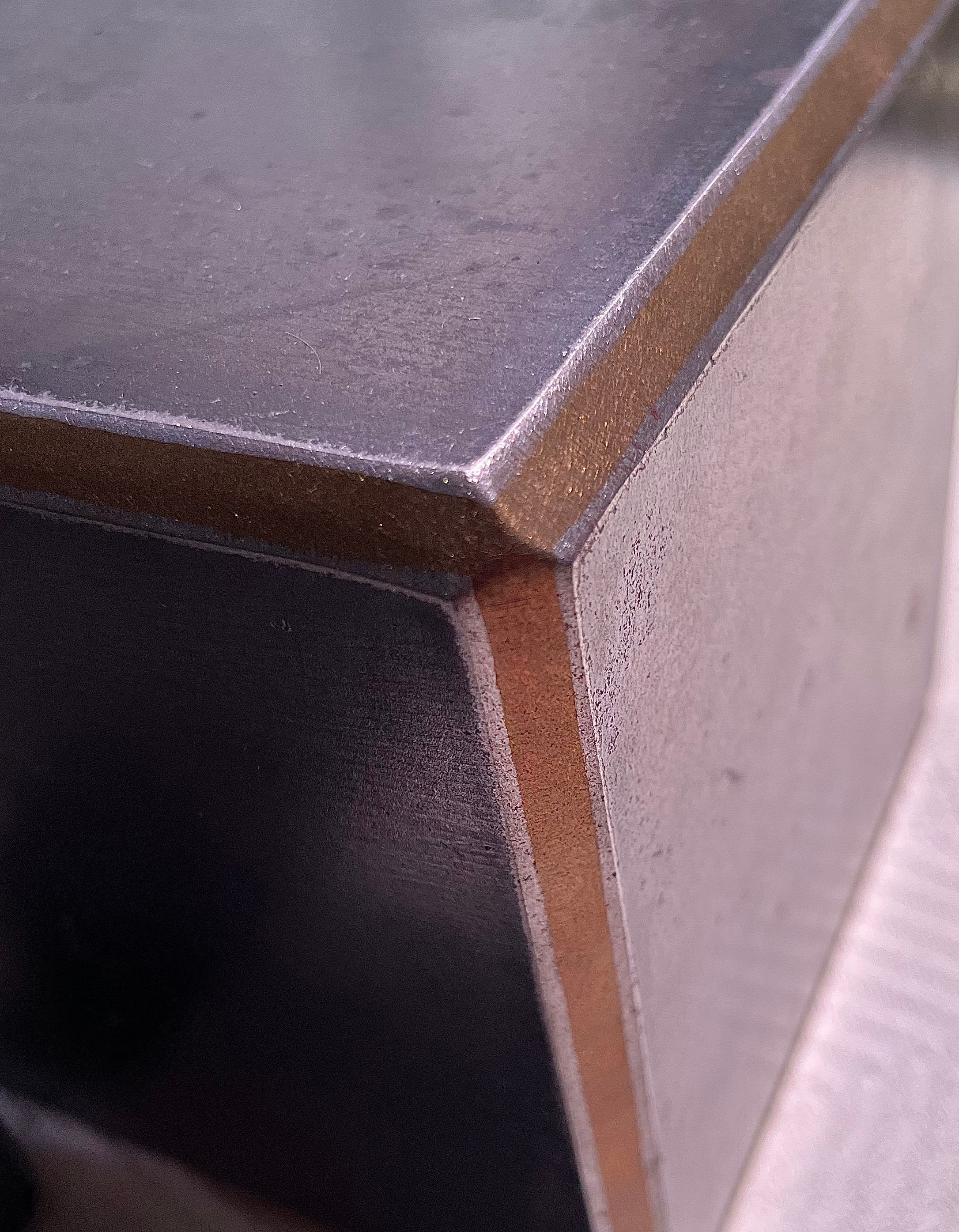 Corten Steel Cubes Bronze Edges - Etsy