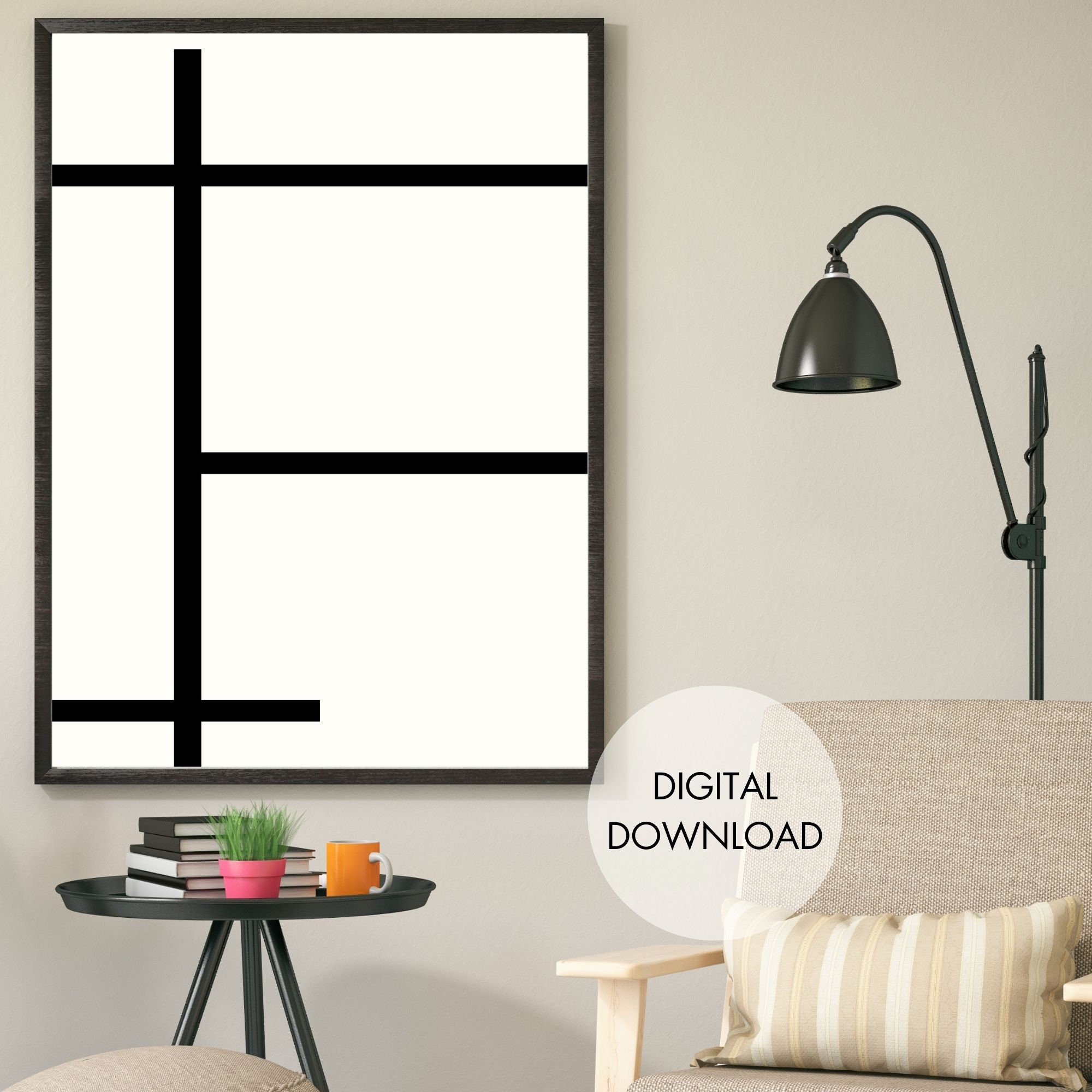 Printable Lines , Digital Download Wall Art , Lines Wall Art, Print ...