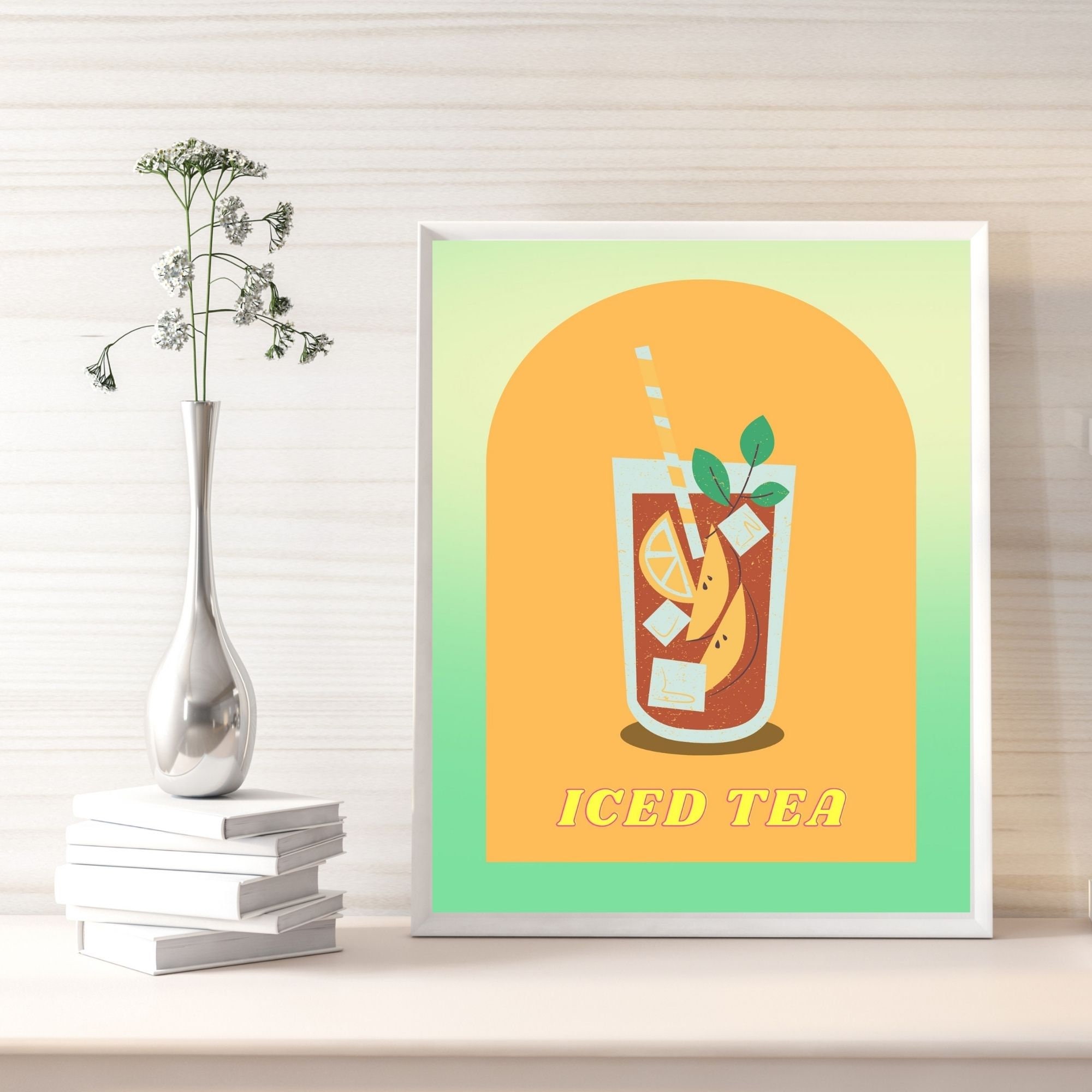 Printable Iced Tea Print, Iced Tea Digital Download Poster,trendy Funky ...