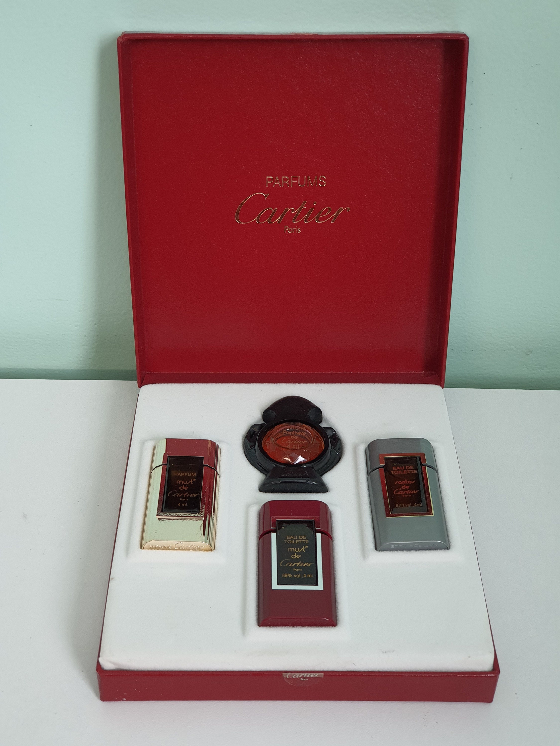 Vintage Cartier Box With Red Miniatures - Etsy