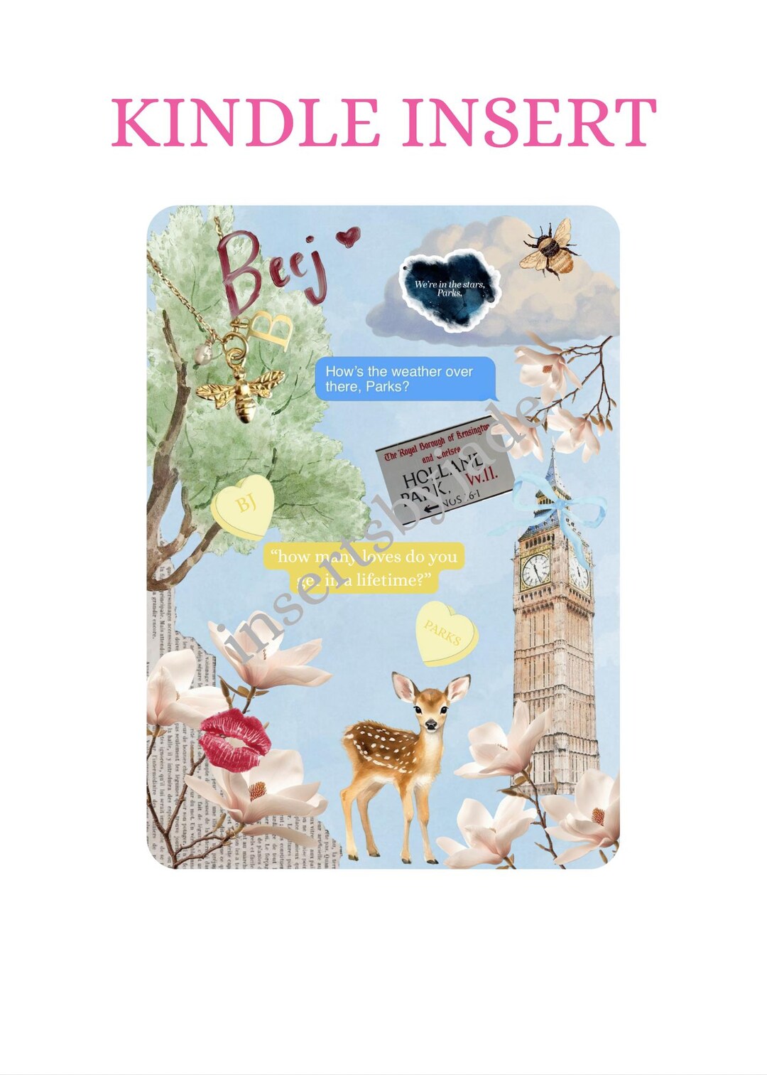 Magnolia Parks Inspired Kindle Insert for Basic Kindle | Paperwhite ...