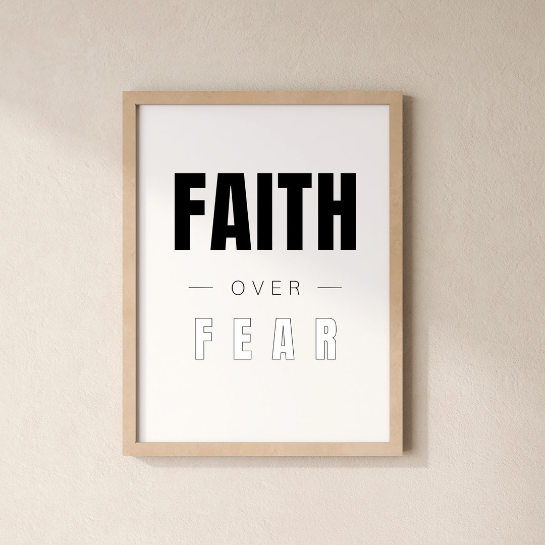 Faithoverfear 'faith Over Fear' Scripture Print - Etsy