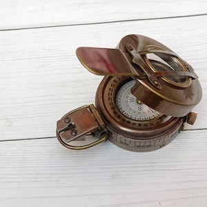 Antique Brass Military Pocket Compass: WWII Replica Military Compass ...