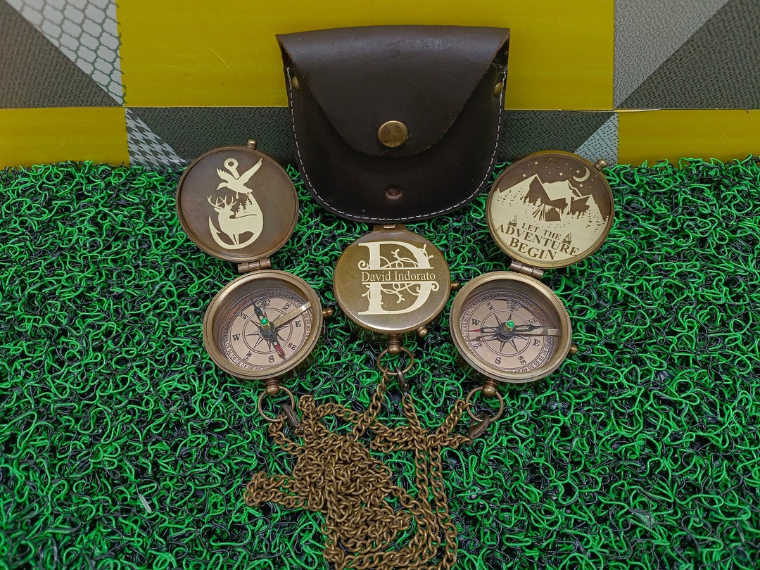 Personalized Engraved Compass, Custom Gift for Him, Adventure Keepsake ...