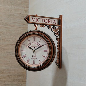 Custom Double Sided Wall Clock - Personalized Handmade Home Decor ...