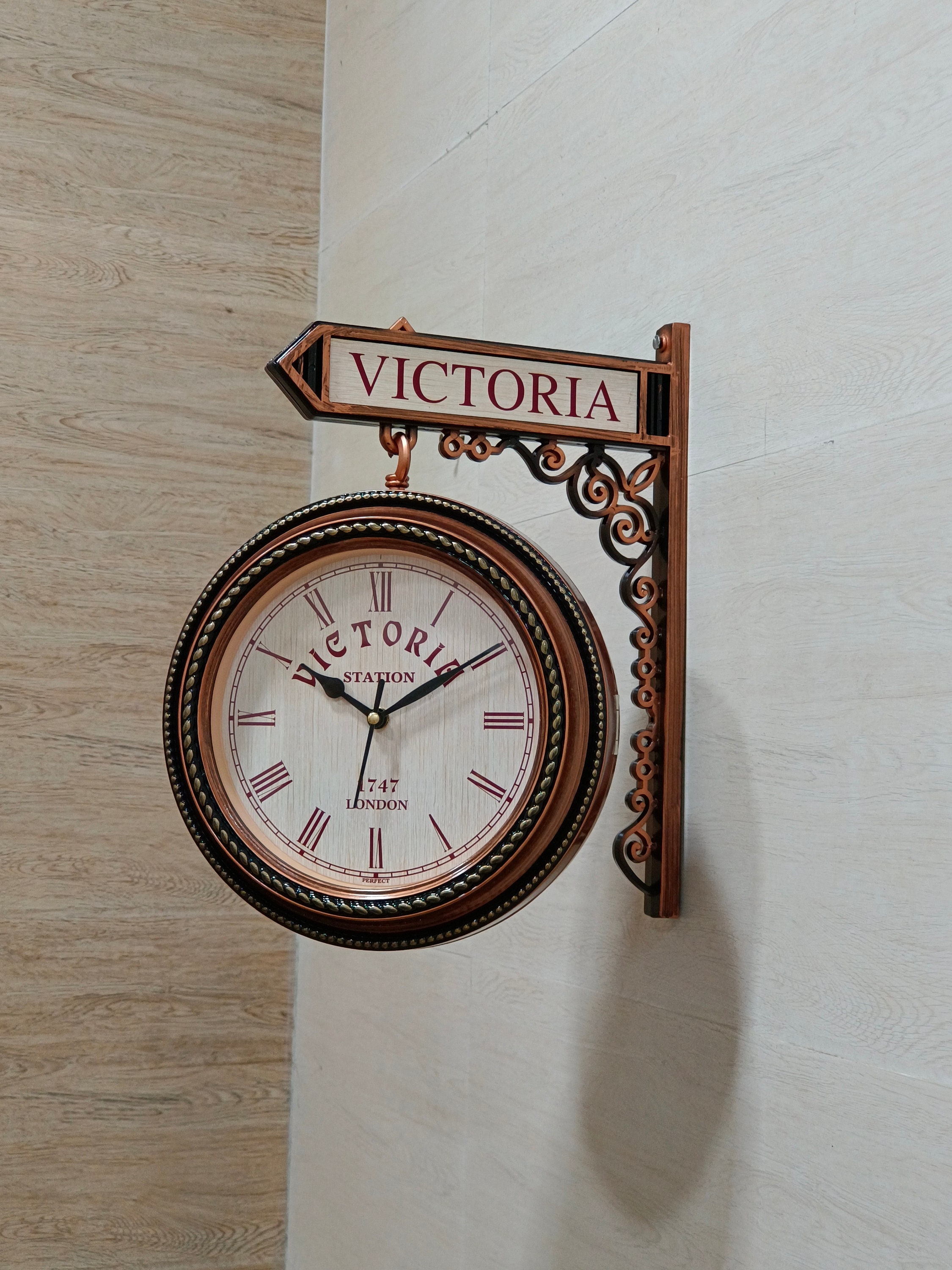 Custom Double Sided Wall Clock - Personalized Handmade Home Decor ...