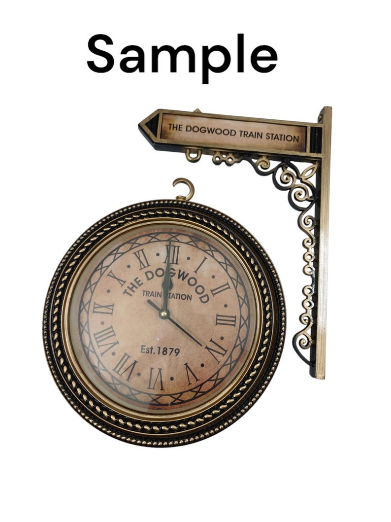 Custom Double Sided Wall Clock - Personalized Handmade Home Decor ...