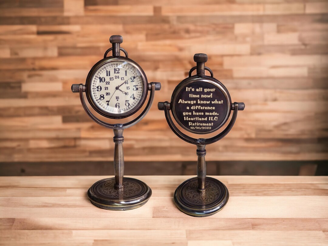Personalized Custom Engraved Desk Clock Gift for Graduation, Bridesmaid ...