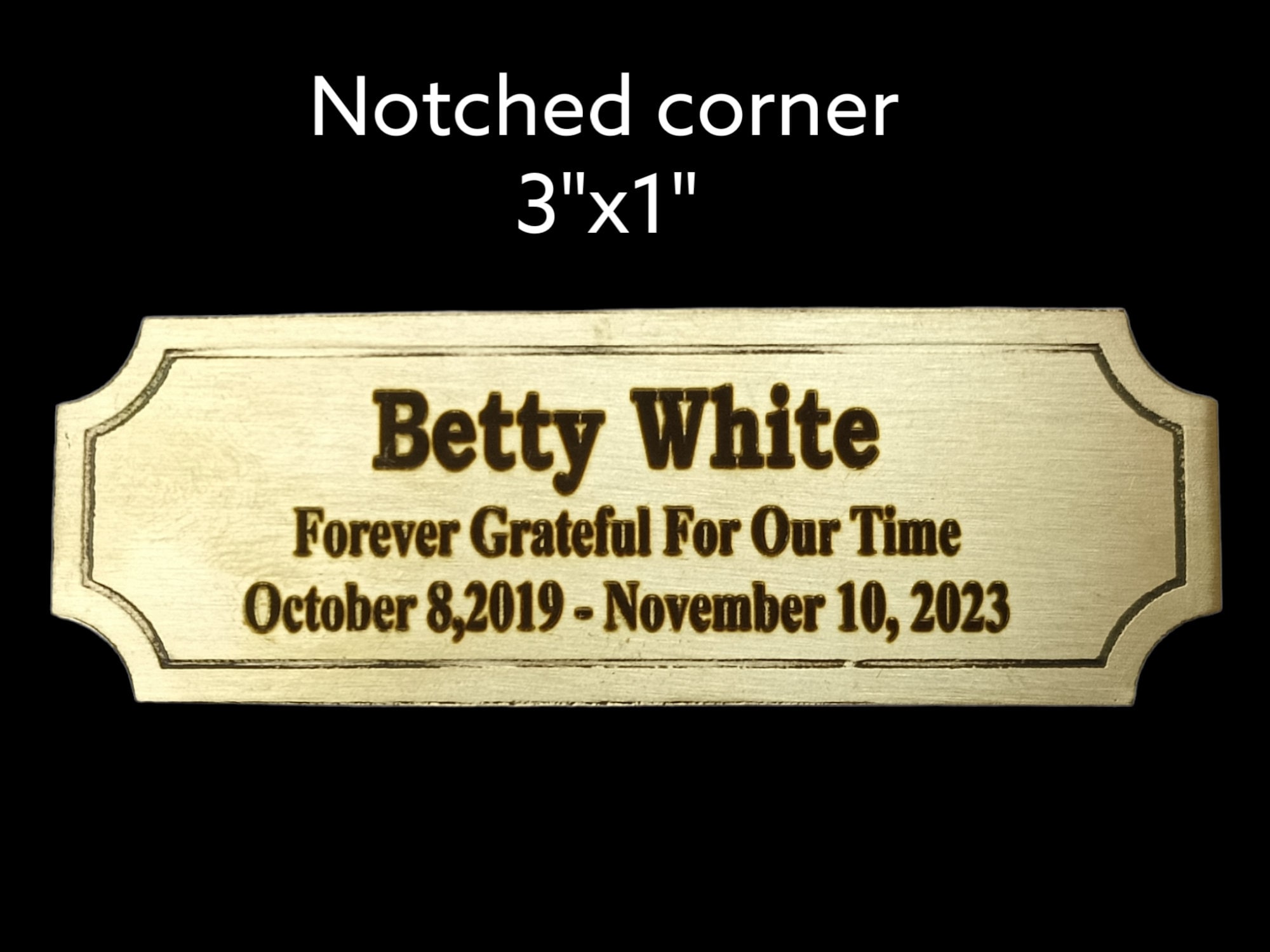 Custom Personalized Brass Name Plate Engraved, Pet Memorial Name Plate ...