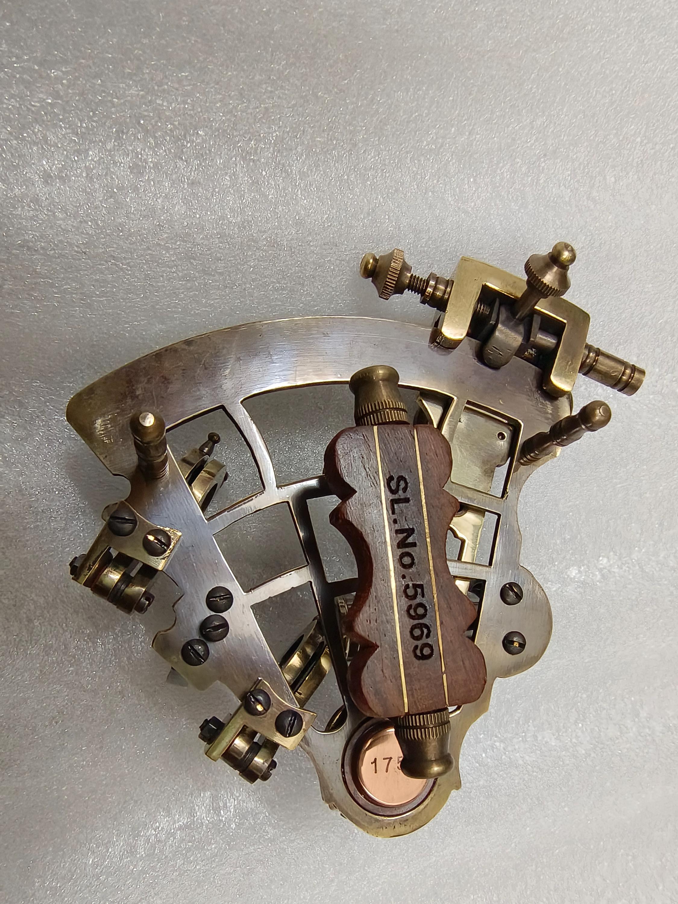 Personalized Brass Sextant, Nautical Steampunk Decor, Custom Engraved ...