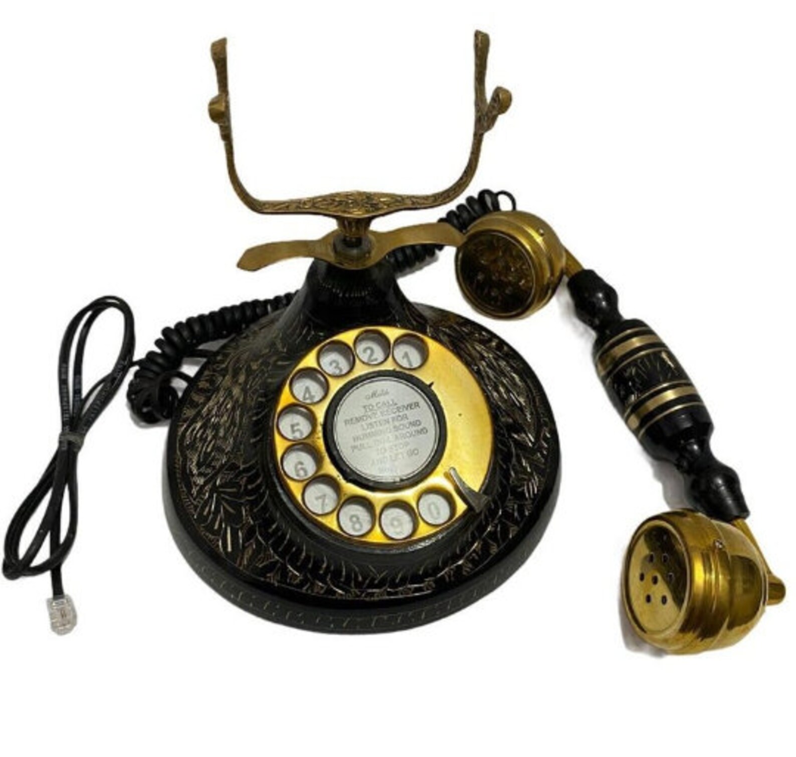 Nautical Brass Rotary Dial Phone Retro Style Antique Telephone ...