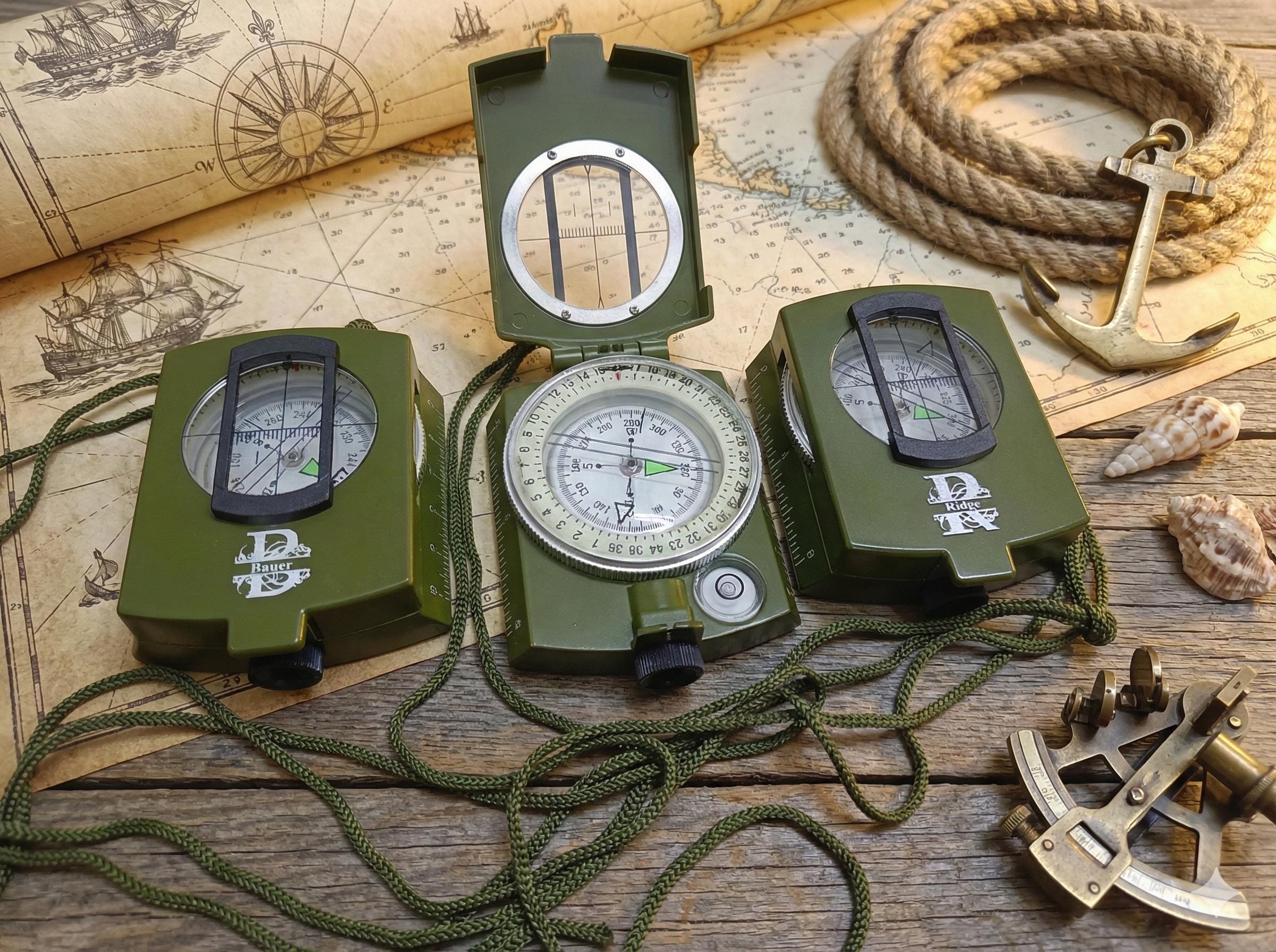 Personalized Engraved Military Compass Necklace Army Husband Compass ...