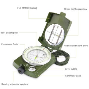 Personalized Engraved Military Compass Necklace Army Husband Compass ...