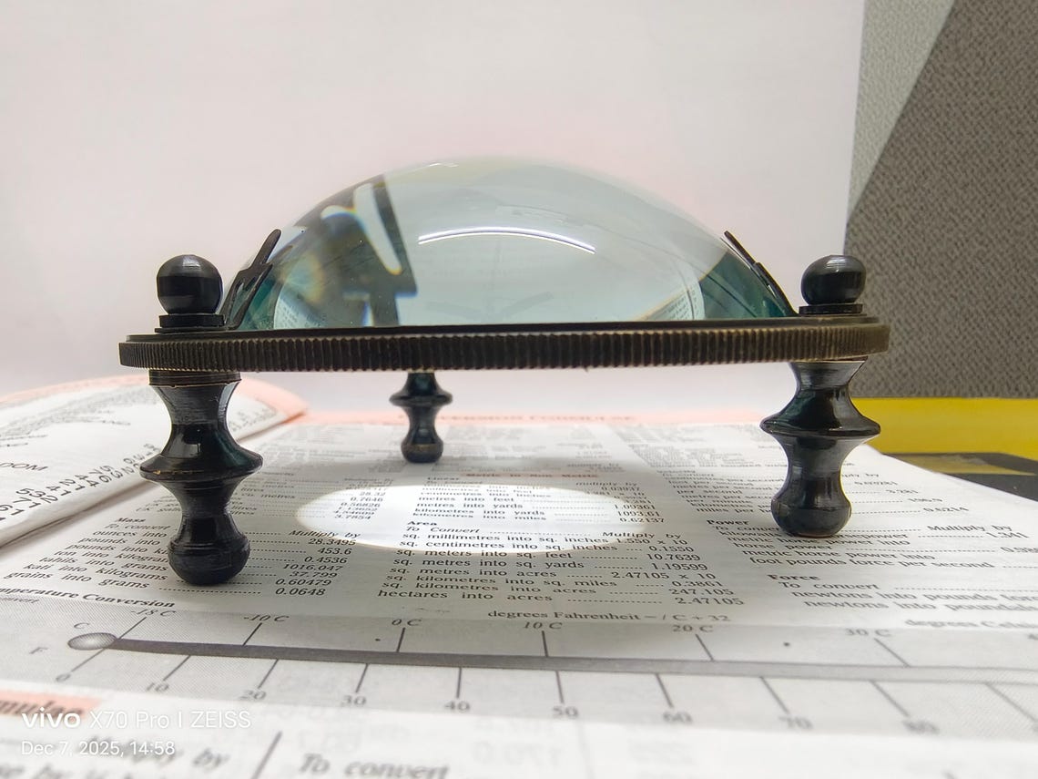 Brass Dome Magnifying Glass – Personalized Nautical Desk Decor ...