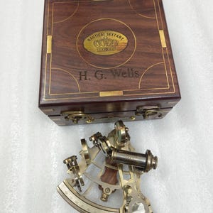 Personalized Brass Sextant, Nautical Steampunk Decor, Custom Engraved ...